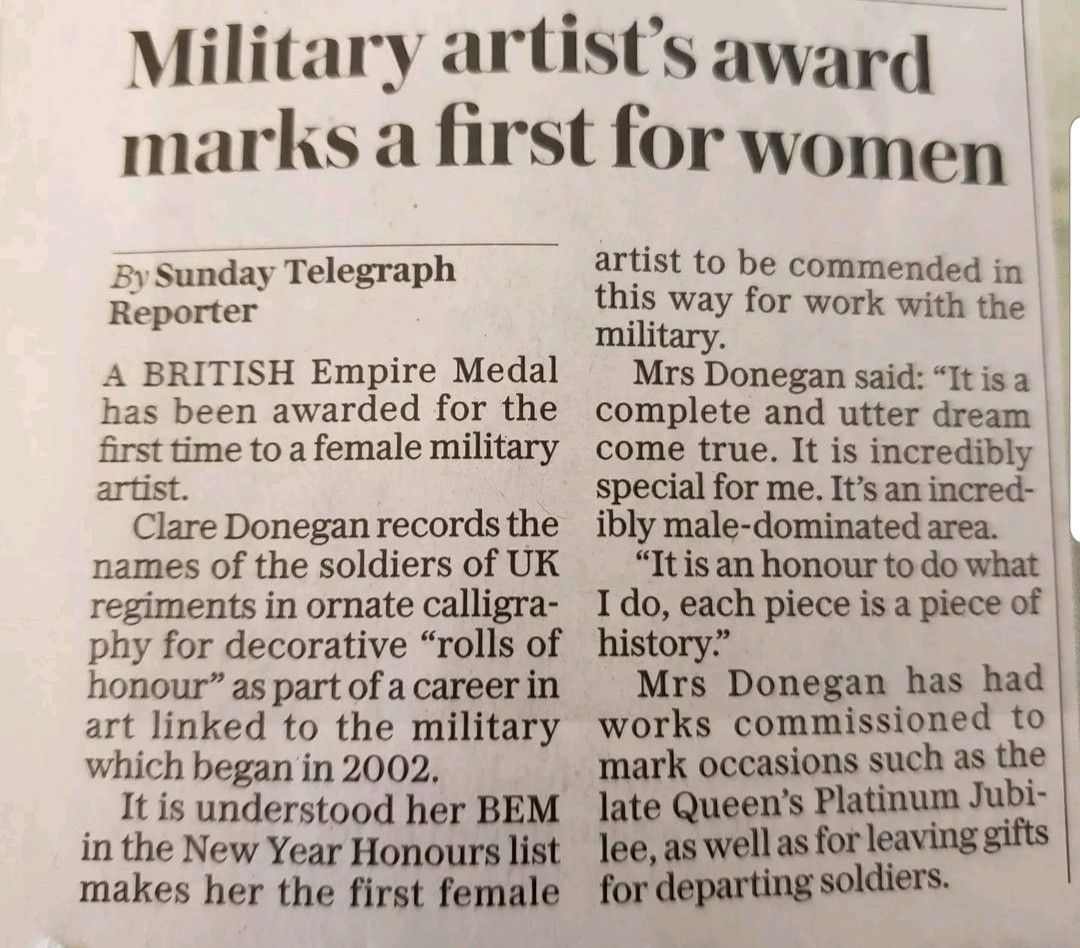 Clare Donegan BEM Military Art on LinkedIn: #militaryartwork # ... Clare Donegan BEM Military Art on LinkedIn: #militaryartwork # ...