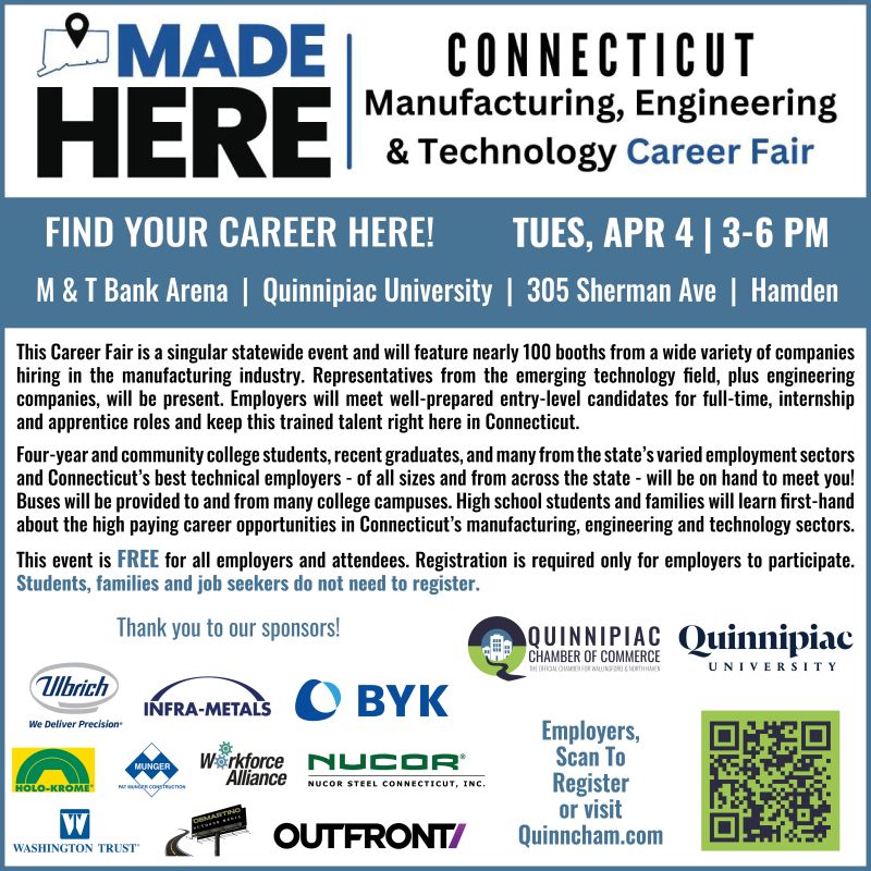 Quinnipiac Chamber of Commerce on LinkedIn: Join us, in partnership ... Quinnipiac Chamber of Commerce on LinkedIn: Join us, in partnership ...