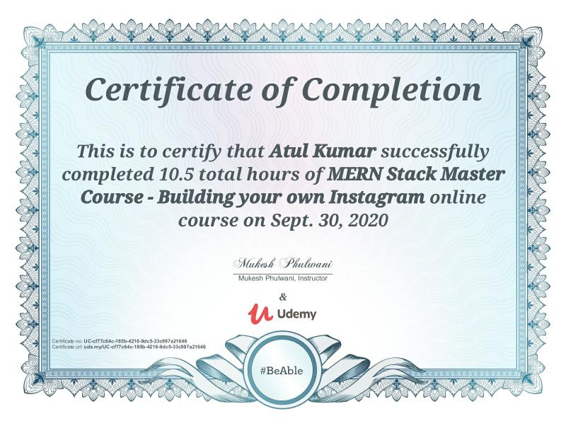 Atul K. on LinkedIn: #udemy #mernstack #reactjs #projectdevelopment Atul K. on LinkedIn: #udemy #mernstack #reactjs #projectdevelopment