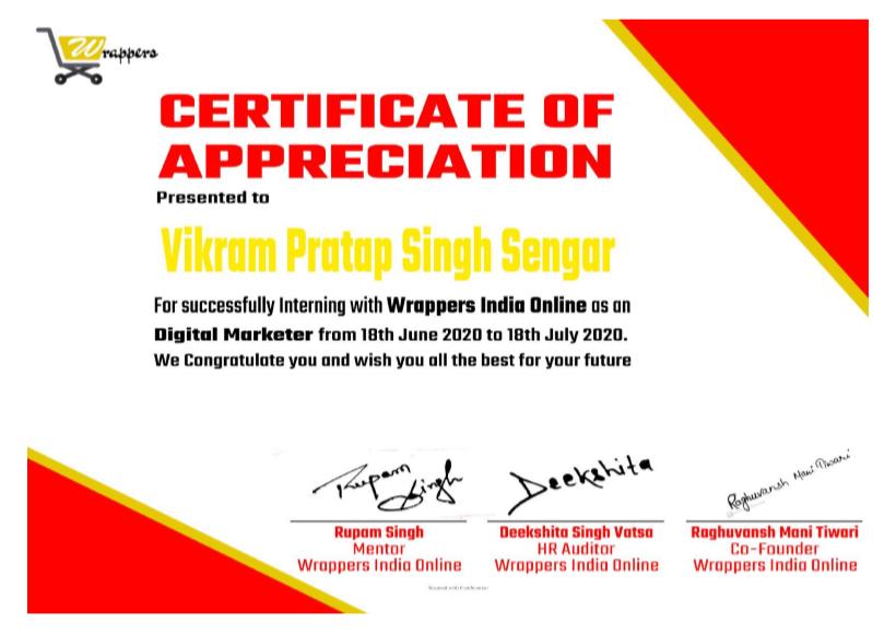 Vikram Pratap Singh Sengar on LinkedIn: #digitalmarketing #internship ... Vikram Pratap Singh Sengar on LinkedIn: #digitalmarketing #internship ...