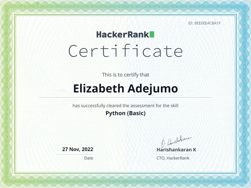 Elizabeth Adejumo on LinkedIn: #python #pythoncoding #programming # ... Elizabeth Adejumo on LinkedIn: #python #pythoncoding #programming # ...