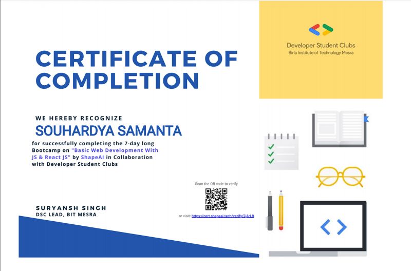 Souhardya Samanta on LinkedIn: #shapeai #webdevelopment #project #bootcamp Souhardya Samanta on LinkedIn: #shapeai #webdevelopment #project #bootcamp