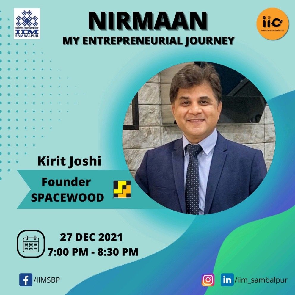 Kirit Joshi on LinkedIn: Thank you IIM Sambalpur for Inviting me ... Kirit Joshi on LinkedIn: Thank you IIM Sambalpur for Inviting me ...