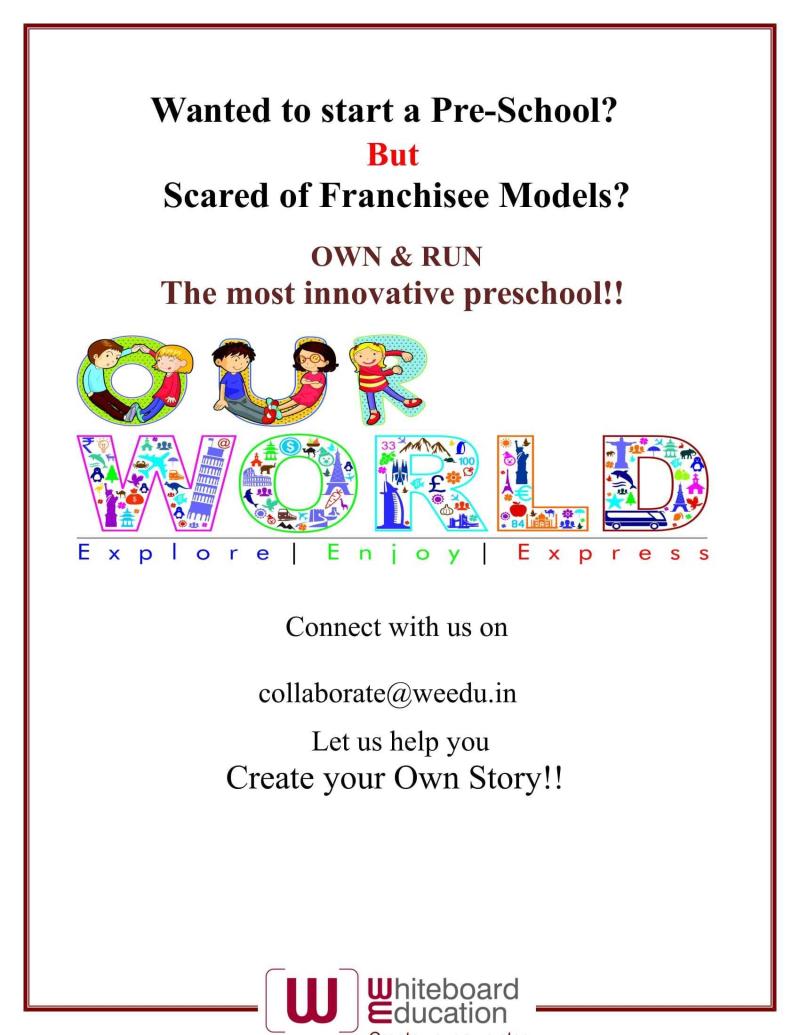 Rajesh Pillai on LinkedIn: OUR WORLD- Revolutionising Pre-school Model ... Rajesh Pillai on LinkedIn: OUR WORLD- Revolutionising Pre-school Model ...