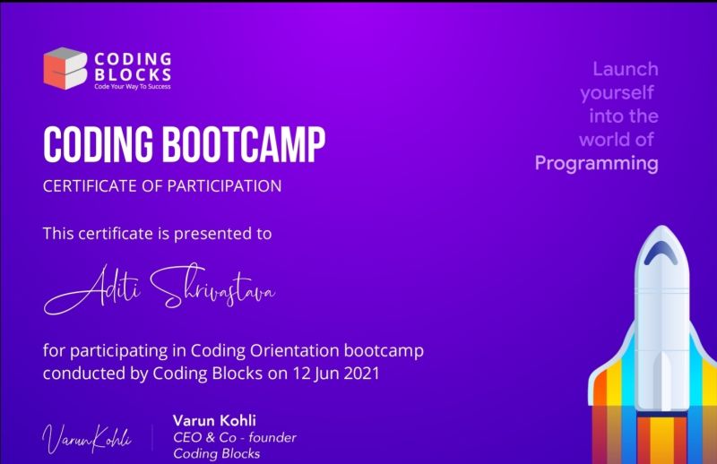 Aditi Shrivastava on LinkedIn: #codingblocks #codingbootcamp #coding # ... Aditi Shrivastava on LinkedIn: #codingblocks #codingbootcamp #coding # ...