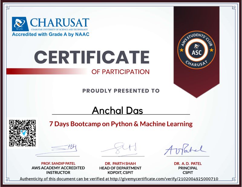 Anchal Das on LinkedIn: #thankyouteam #python #ml #machinelearning #aws ... Anchal Das on LinkedIn: #thankyouteam #python #ml #machinelearning #aws ...