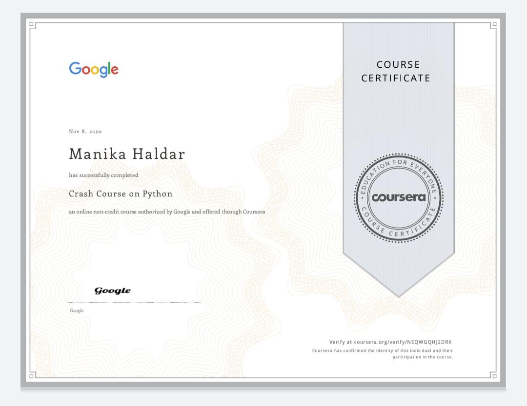 Manika Haldar on LinkedIn: #python Manika Haldar on LinkedIn: #python