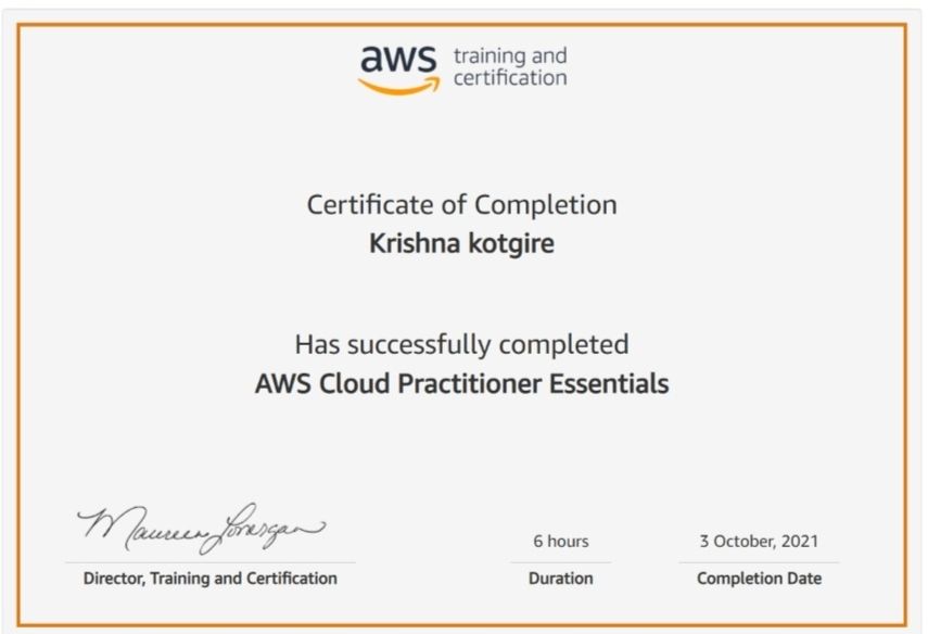 Krishna Kotgire on LinkedIn: Hey,all I completed aws cloud essential ... Krishna Kotgire on LinkedIn: Hey,all I completed aws cloud essential ...