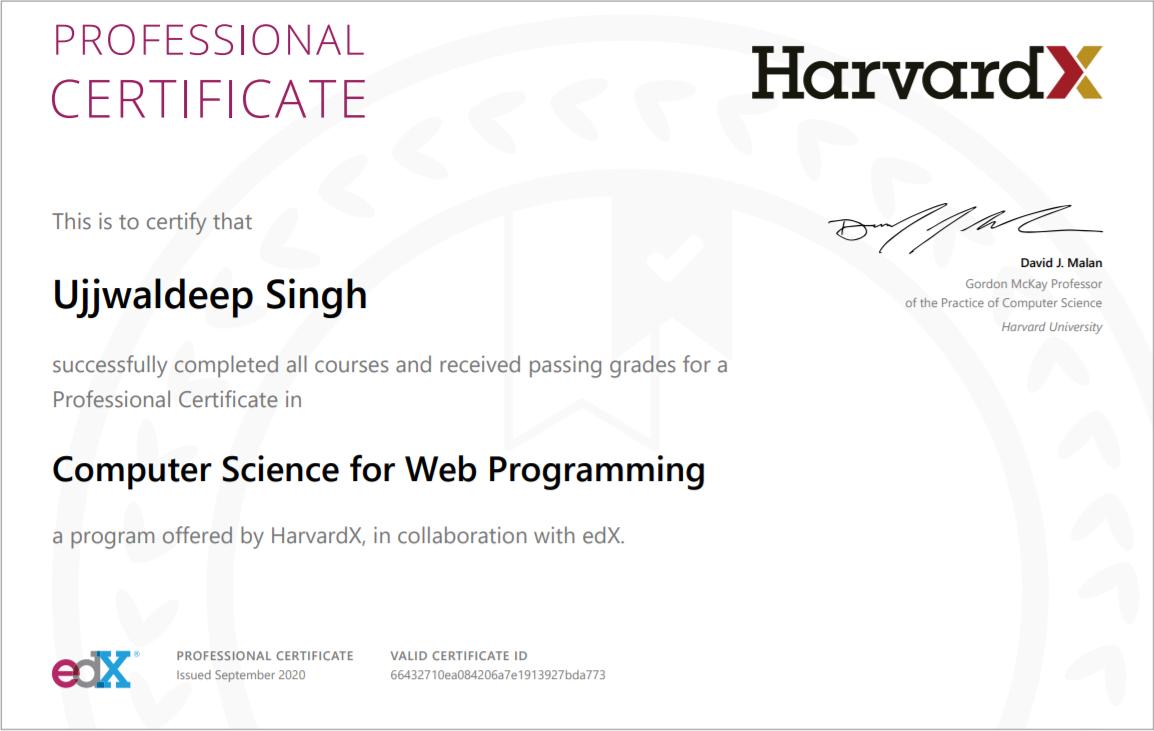 Ujjwaldeep Singh on LinkedIn: #cs50 #python #javascript #webdevelopment ... Ujjwaldeep Singh on LinkedIn: #cs50 #python #javascript #webdevelopment ...