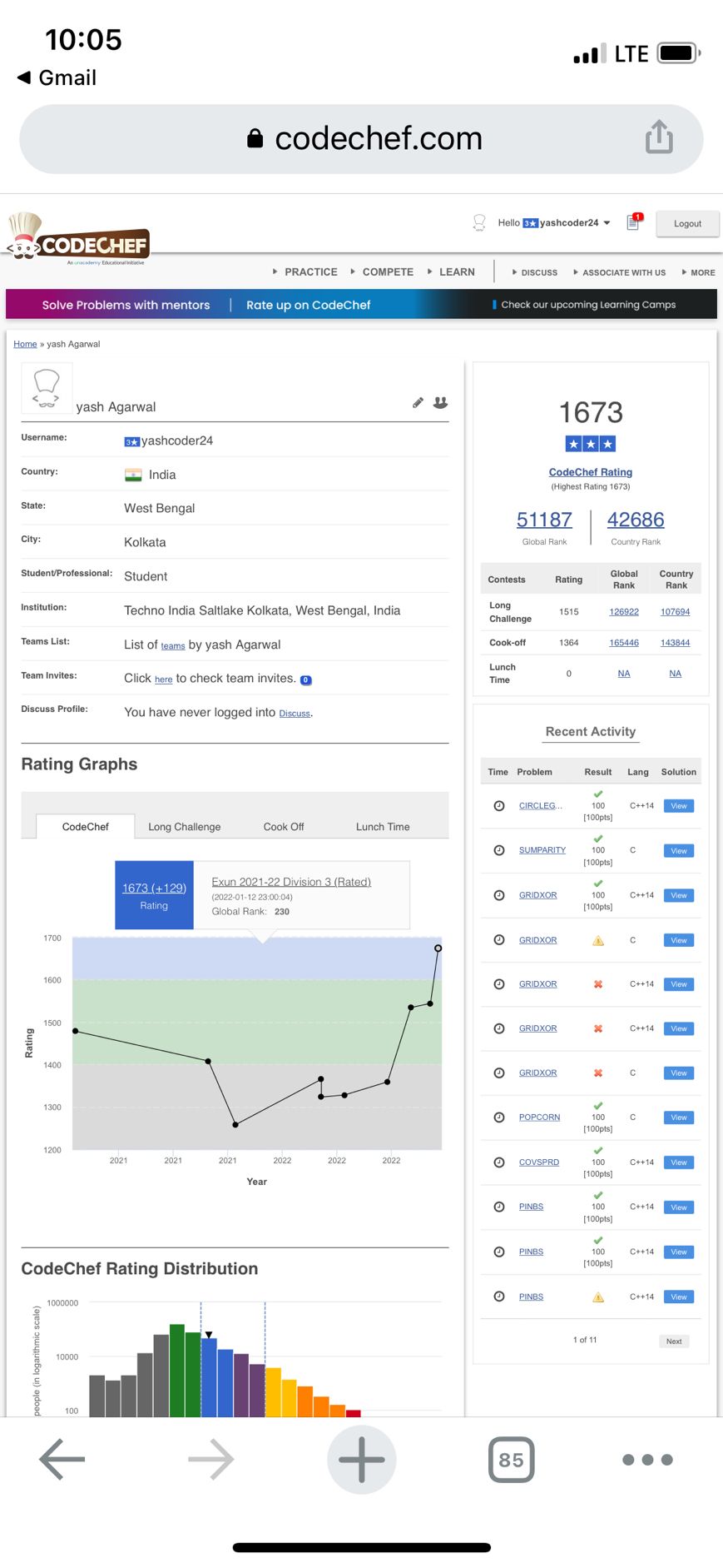 Yash Agarwal on LinkedIn: #codechef #competitiveprogramming Yash Agarwal on LinkedIn: #codechef #competitiveprogramming