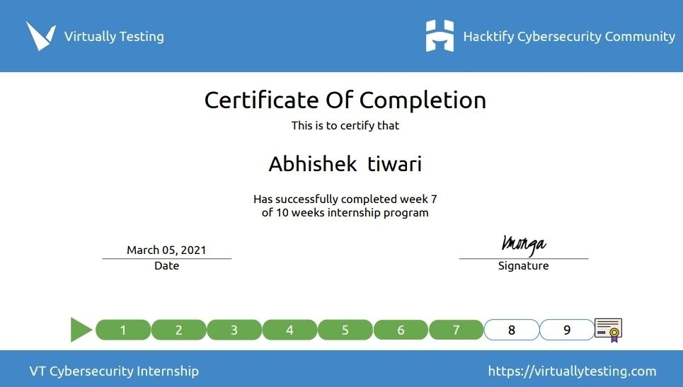 Abhishek Tiwari on LinkedIn: #internship #virtuallytestingfoundation # ... Abhishek Tiwari on LinkedIn: #internship #virtuallytestingfoundation # ...