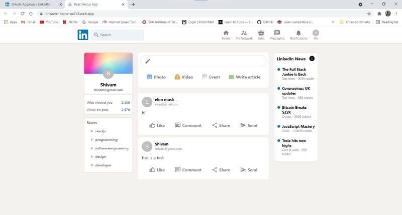 Shivam Aggarwal on LinkedIn: LINKEDIN-CLONE Made LinkedIn-Clone using ... Shivam Aggarwal on LinkedIn: LINKEDIN-CLONE Made LinkedIn-Clone using ...