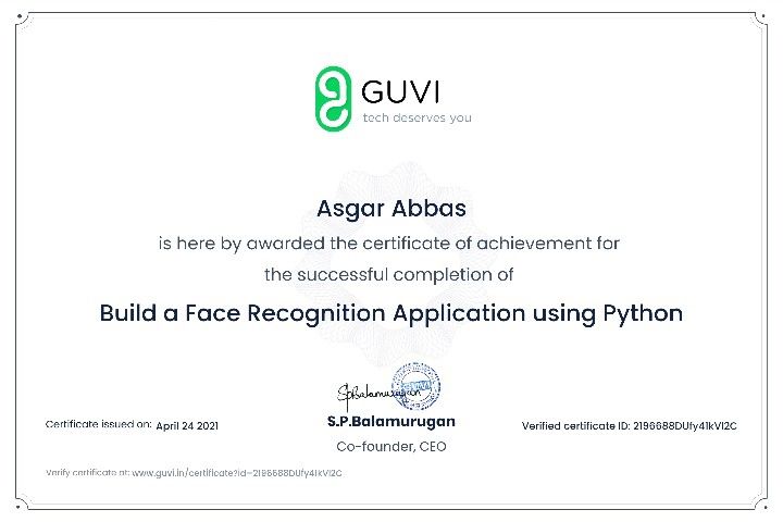 Asgar Abbas on LinkedIn: #guvi #python #facerecognition Asgar Abbas on LinkedIn: #guvi #python #facerecognition