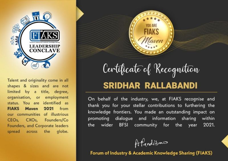 Sridhar Rallabandi on LinkedIn: #fiaks | 27 comments Sridhar Rallabandi on LinkedIn: #fiaks | 27 comments