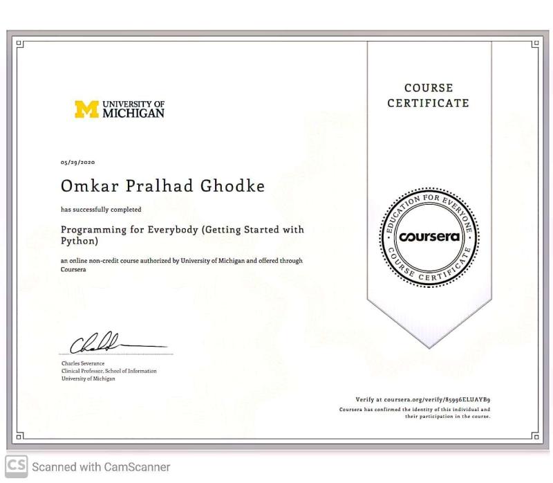Omkar Ghodke on LinkedIn: #python #programming #coursera # ... Omkar Ghodke on LinkedIn: #python #programming #coursera # ...