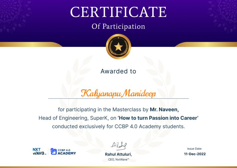 Manideep Kalyanapu posted on LinkedIn Manideep Kalyanapu posted on LinkedIn
