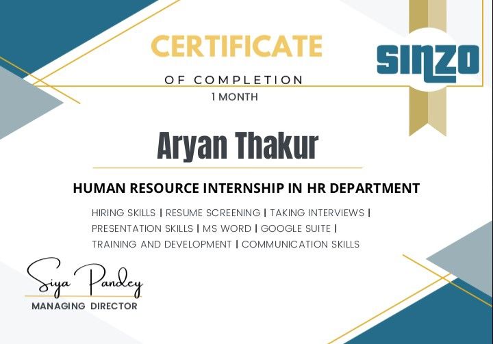 Aryan Thakur on LinkedIn: #sinzo Aryan Thakur on LinkedIn: #sinzo