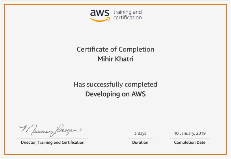 Mihir Khatri on LinkedIn: #awstraining #aws #awslambda #docker Mihir Khatri on LinkedIn: #awstraining #aws #awslambda #docker