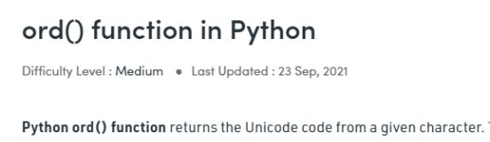 Nuryagdy R. on LinkedIn: ord() function in Python Nuryagdy R. on LinkedIn: ord() function in Python