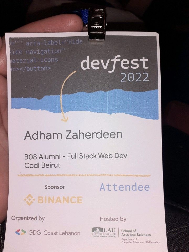 Adham Zaherdeen on LinkedIn: #devfestlebanon #devfestbeirut #coditech # ... Adham Zaherdeen on LinkedIn: #devfestlebanon #devfestbeirut #coditech # ...