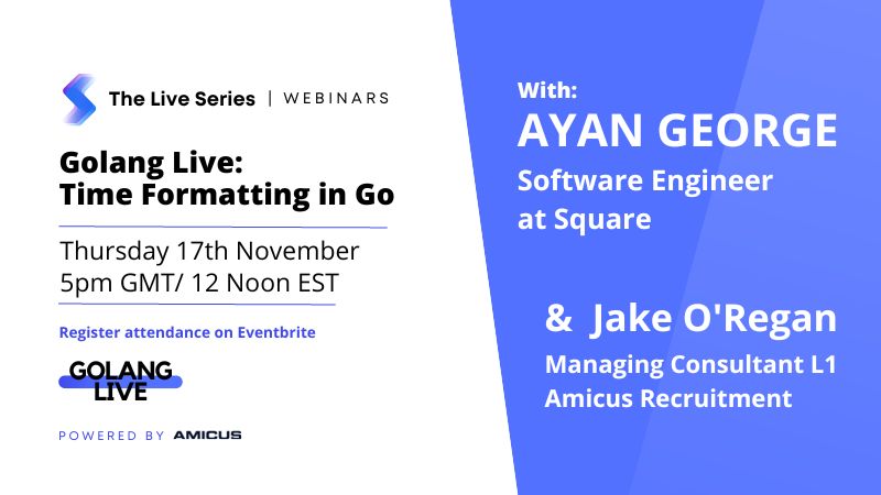 The Live Series on LinkedIn: #theliveseries #golanglive #amicusjobs #golang The Live Series on LinkedIn: #theliveseries #golanglive #amicusjobs #golang