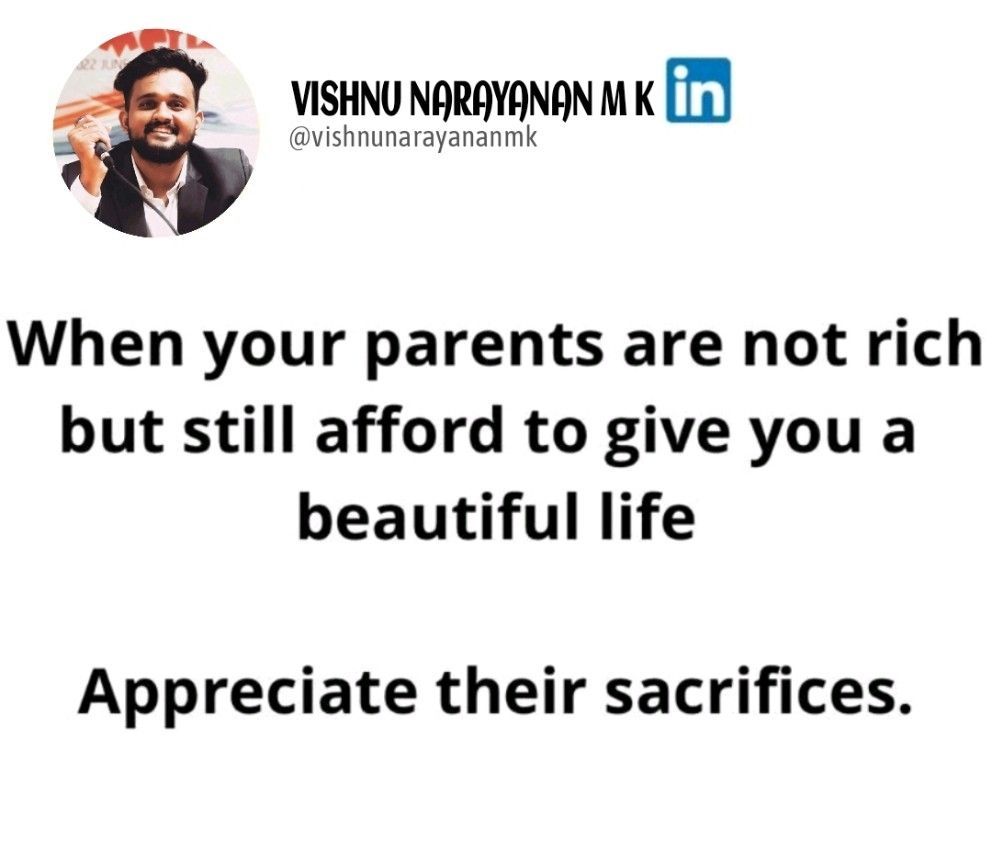 VISHNU NARAYANAN M K posted on LinkedIn VISHNU NARAYANAN M K posted on LinkedIn