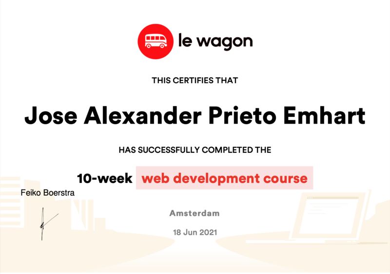 Jose Alexander Prieto Emhart on LinkedIn: I've just completed my Web ... Jose Alexander Prieto Emhart on LinkedIn: I've just completed my Web ...