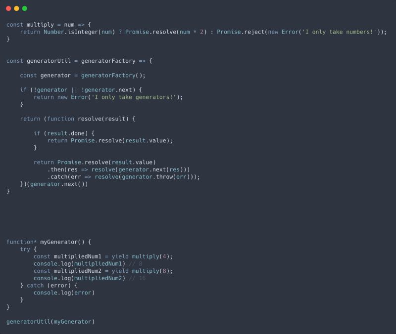 Allen Jacobson on LinkedIn: #javascript #generators #javascriptgenerators Allen Jacobson on LinkedIn: #javascript #generators #javascriptgenerators
