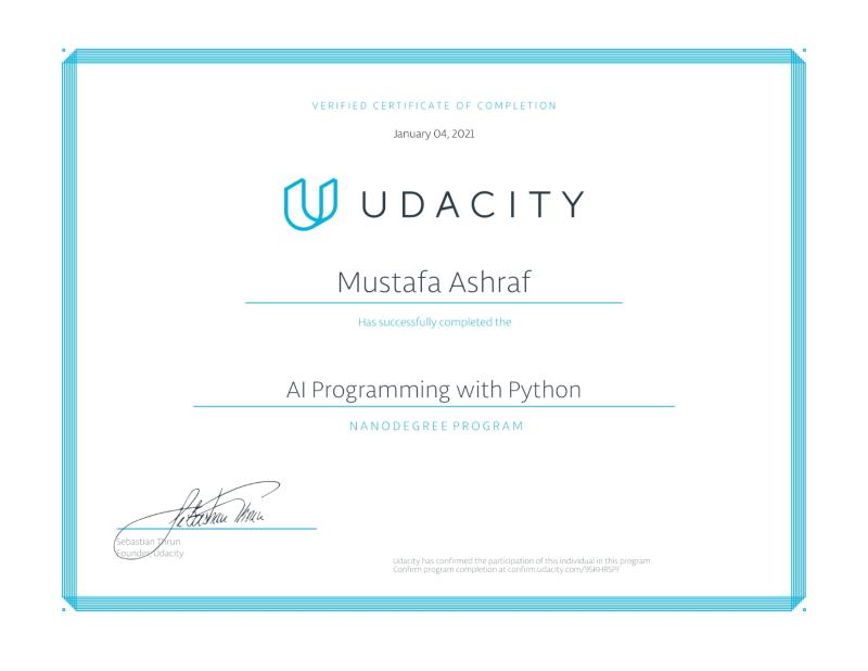 Mustafa Ashraf on LinkedIn: #ai_programming_with_python #nanodegree # ... Mustafa Ashraf on LinkedIn: #ai_programming_with_python #nanodegree # ...