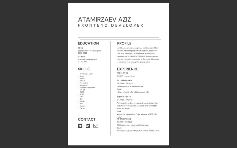 Aziz Atamirzaev on LinkedIn: #opentowork #javascript #react #recruiters Aziz Atamirzaev on LinkedIn: #opentowork #javascript #react #recruiters