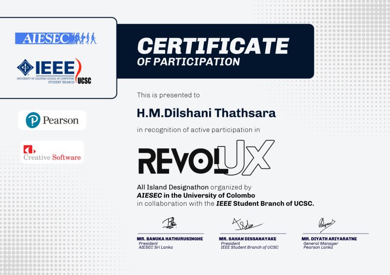 Dilshani Thathsara sur LinkedIn : #ucsc #ieee #aiesec Dilshani Thathsara sur LinkedIn : #ucsc #ieee #aiesec