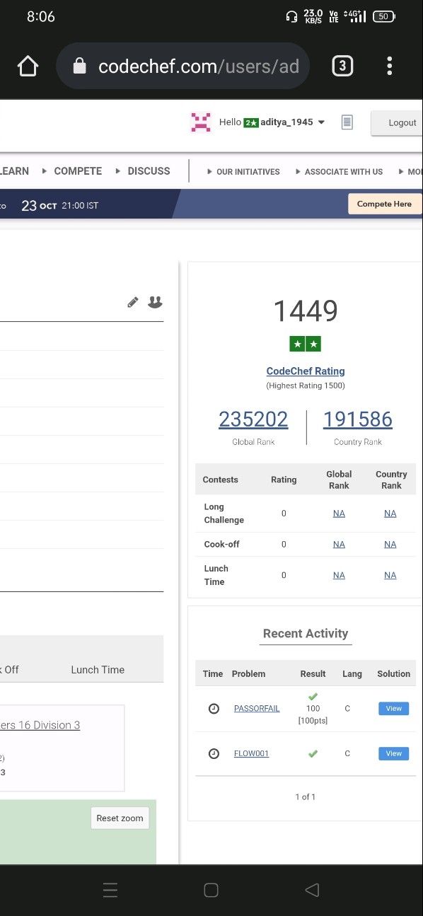 ADITYA RUHELA on LinkedIn: #coding #codechef ADITYA RUHELA on LinkedIn: #coding #codechef