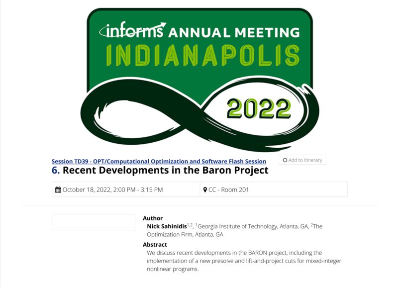 The Optimization Firm on LinkedIn: #informs2022 #research #algorithms # ... The Optimization Firm on LinkedIn: #informs2022 #research #algorithms # ...