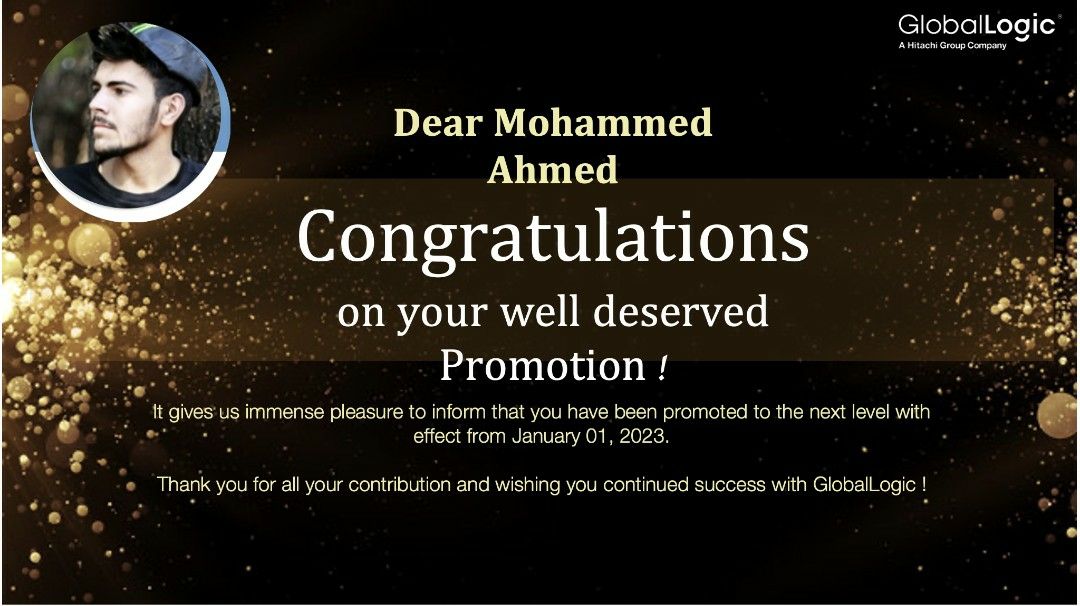 Mohammed Ahmed on LinkedIn: #softwareengineer #globallogic #promotion ... Mohammed Ahmed on LinkedIn: #softwareengineer #globallogic #promotion ...