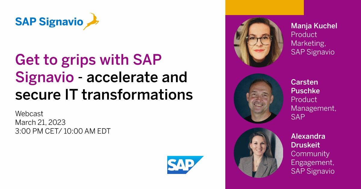 Cecilia Huergo on LinkedIn: Did you know SAP Signavio can help you ... Cecilia Huergo on LinkedIn: Did you know SAP Signavio can help you ...