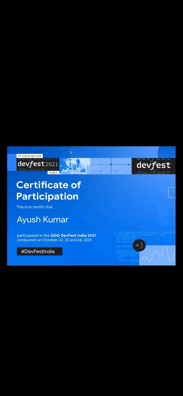 AYUSH KUMAR on LinkedIn: #devfestindia AYUSH KUMAR on LinkedIn: #devfestindia