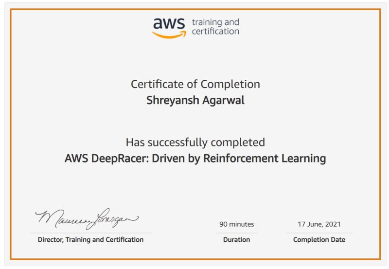 Shreyansh Agrawal on LinkedIn: #awscertified Shreyansh Agrawal on LinkedIn: #awscertified