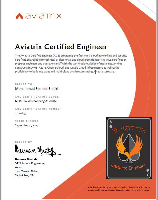 Mohammed Sameer Shaikh on LinkedIn: Al Humdulillah Aviatrix Training ... Mohammed Sameer Shaikh on LinkedIn: Al Humdulillah Aviatrix Training ...