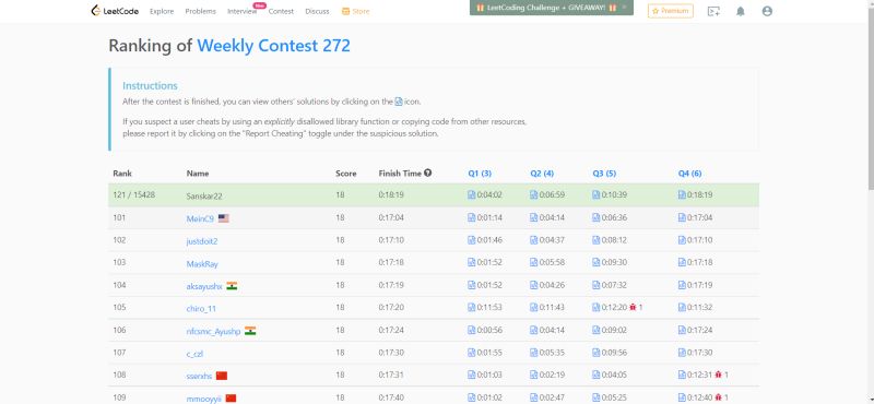 Sanskar Singhal on LinkedIn: #leetcode #contest | 12 comments Sanskar Singhal on LinkedIn: #leetcode #contest | 12 comments