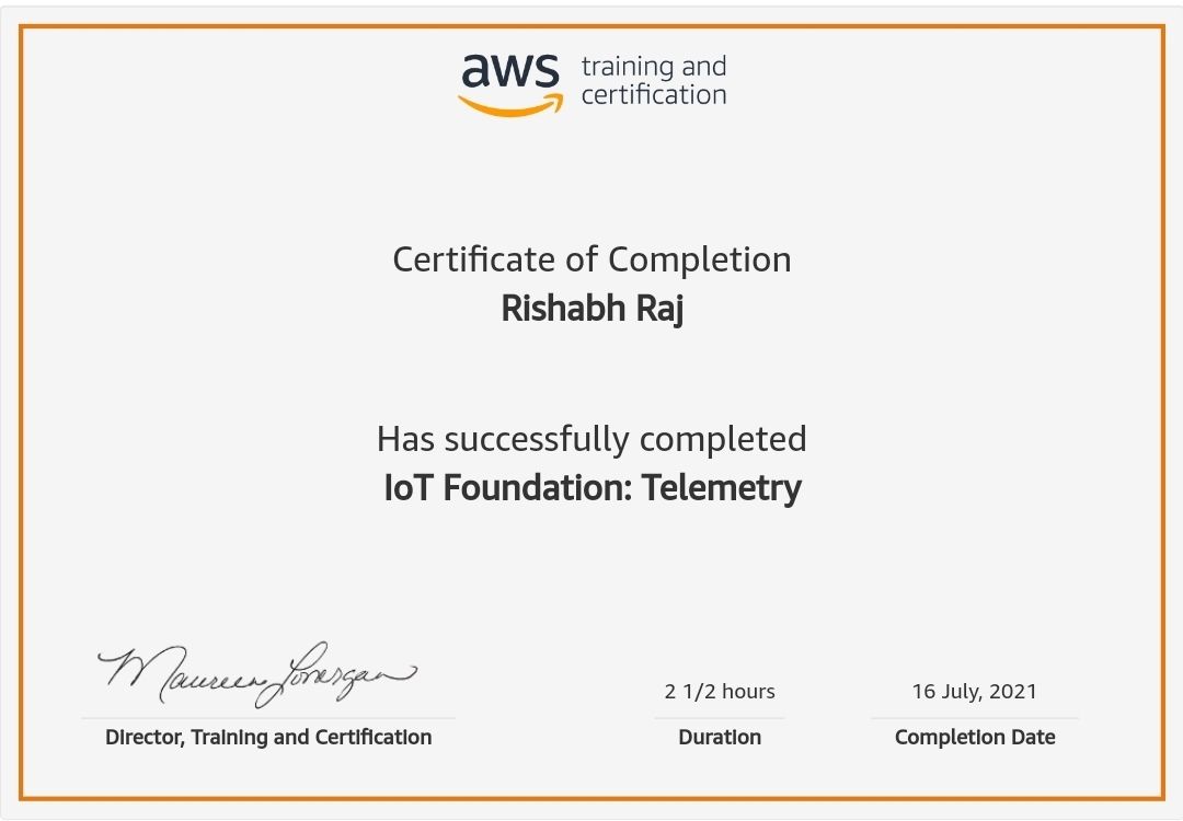 Rishabh Raj on LinkedIn: #aws #iot Rishabh Raj on LinkedIn: #aws #iot