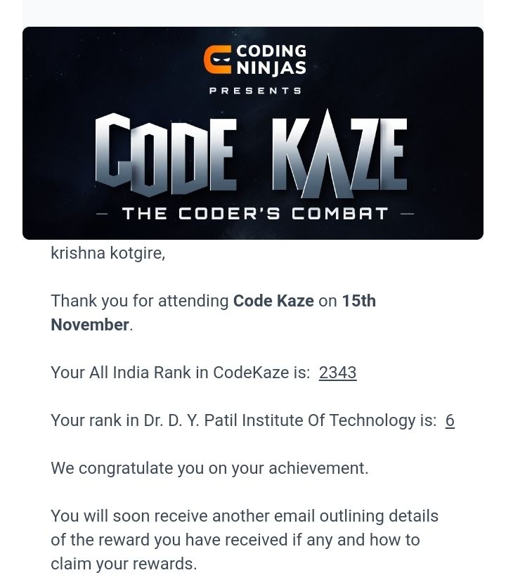 Krishna Kotgire on LinkedIn: #codekaze #codingninjas #dsa #cpp Krishna Kotgire on LinkedIn: #codekaze #codingninjas #dsa #cpp