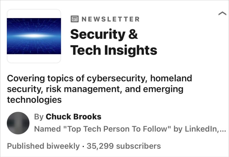 Chuck Brooks on LinkedIn: #cybersecurity #security #tech Chuck Brooks on LinkedIn: #cybersecurity #security #tech