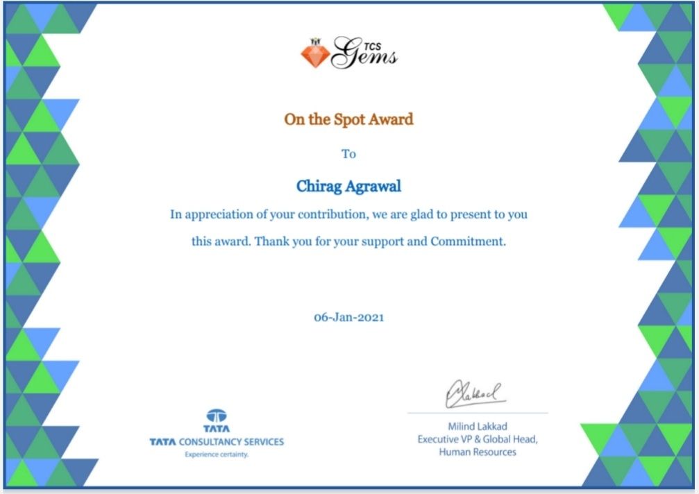 Chirag Agrawal on LinkedIn: #award #recognition #thankyou #proud Chirag Agrawal on LinkedIn: #award #recognition #thankyou #proud