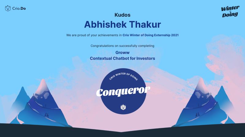 Abhishek Thakur on LinkedIn: #criodevstories #criowinterofdoing Abhishek Thakur on LinkedIn: #criodevstories #criowinterofdoing