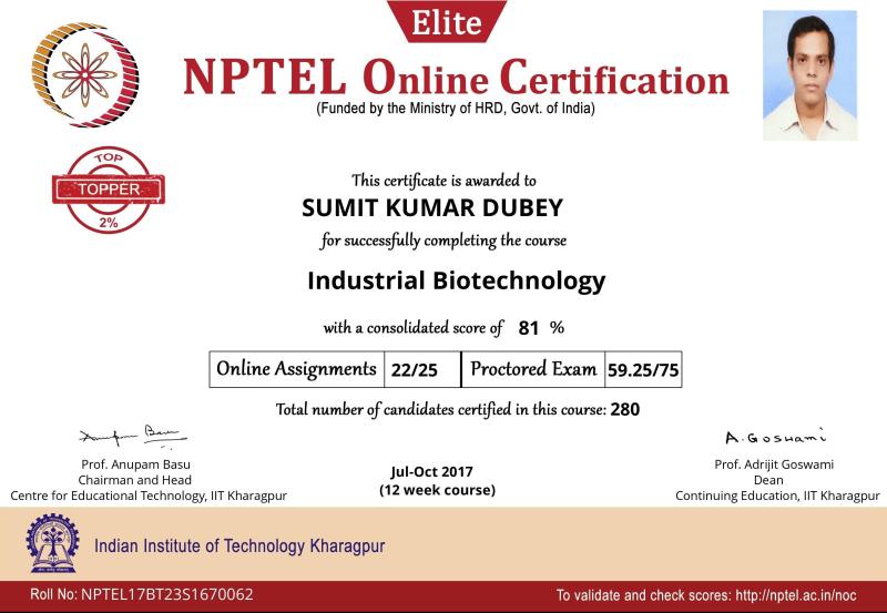 Dr. Sumit Kumar Dubey on LinkedIn: @successfully completed NPTEL Online ... Dr. Sumit Kumar Dubey on LinkedIn: @successfully completed NPTEL Online ...