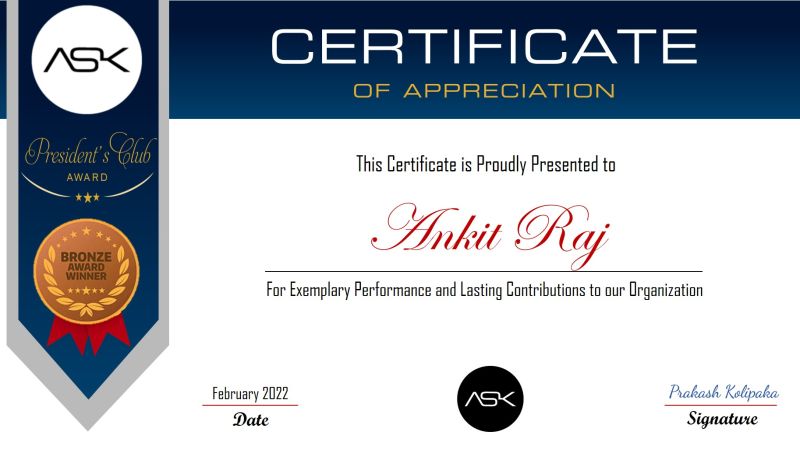 Ankit Raj Nayak on LinkedIn: #presidentsclubaward #recognition #thankyou Ankit Raj Nayak on LinkedIn: #presidentsclubaward #recognition #thankyou