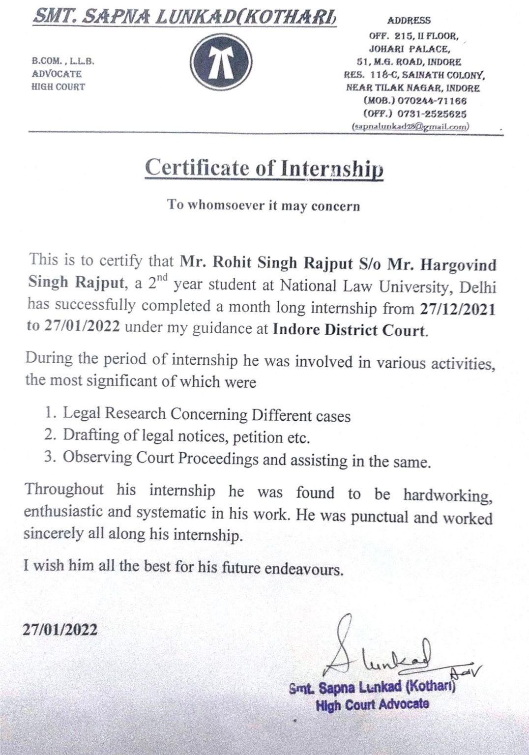 Rohit singh rajput on LinkedIn: #internship Rohit singh rajput on LinkedIn: #internship