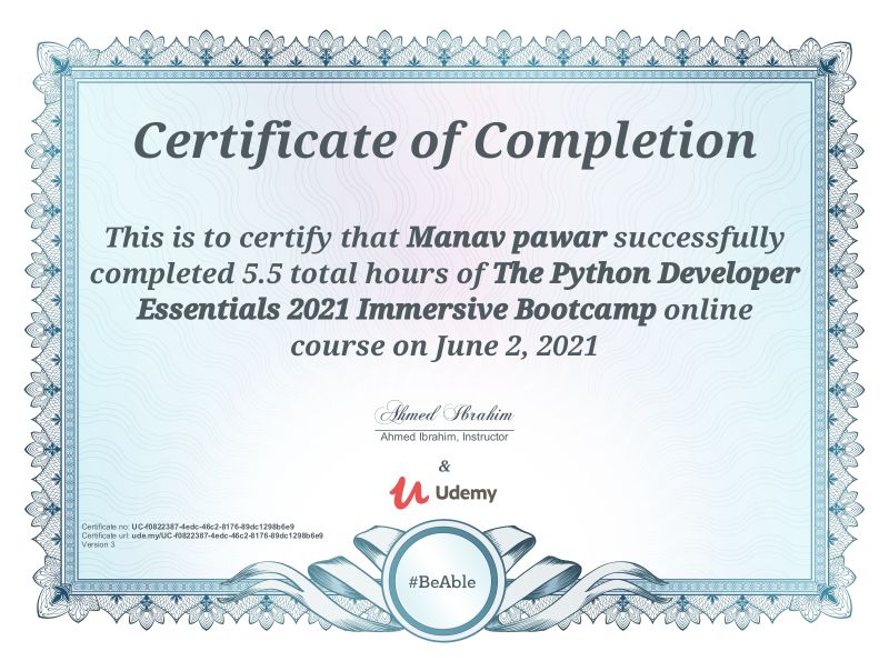 Manav Pawar on LinkedIn: #pythonprogramming #pythonlearning #udemycourses Manav Pawar on LinkedIn: #pythonprogramming #pythonlearning #udemycourses