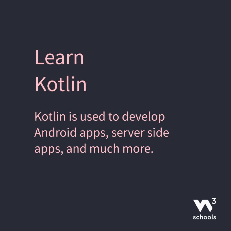 W3Schools.com on LinkedIn: #programming #developer #kotlin | 10 comments W3Schools.com on LinkedIn: #programming #developer #kotlin | 10 comments