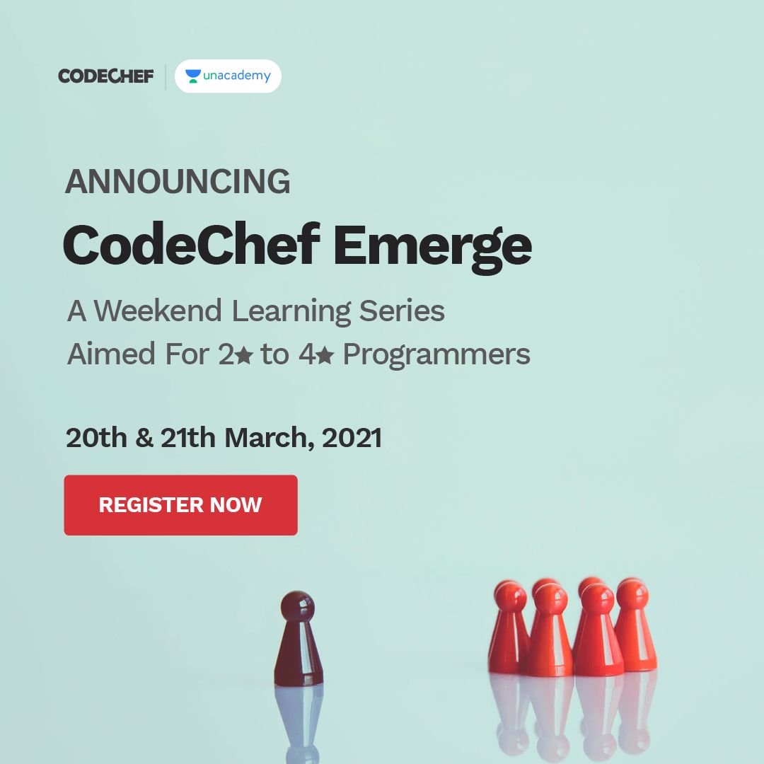 CodeChef on LinkedIn: #programming #coding #problemsolving #learntocode CodeChef on LinkedIn: #programming #coding #problemsolving #learntocode